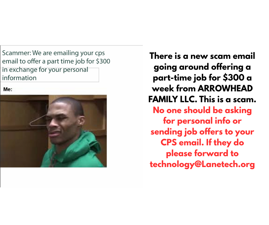 Scam Email Warning - Lane Tech College Prep