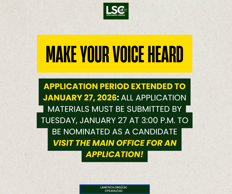 LSC Applications Deadline Extended! - Lane Tech College Prep